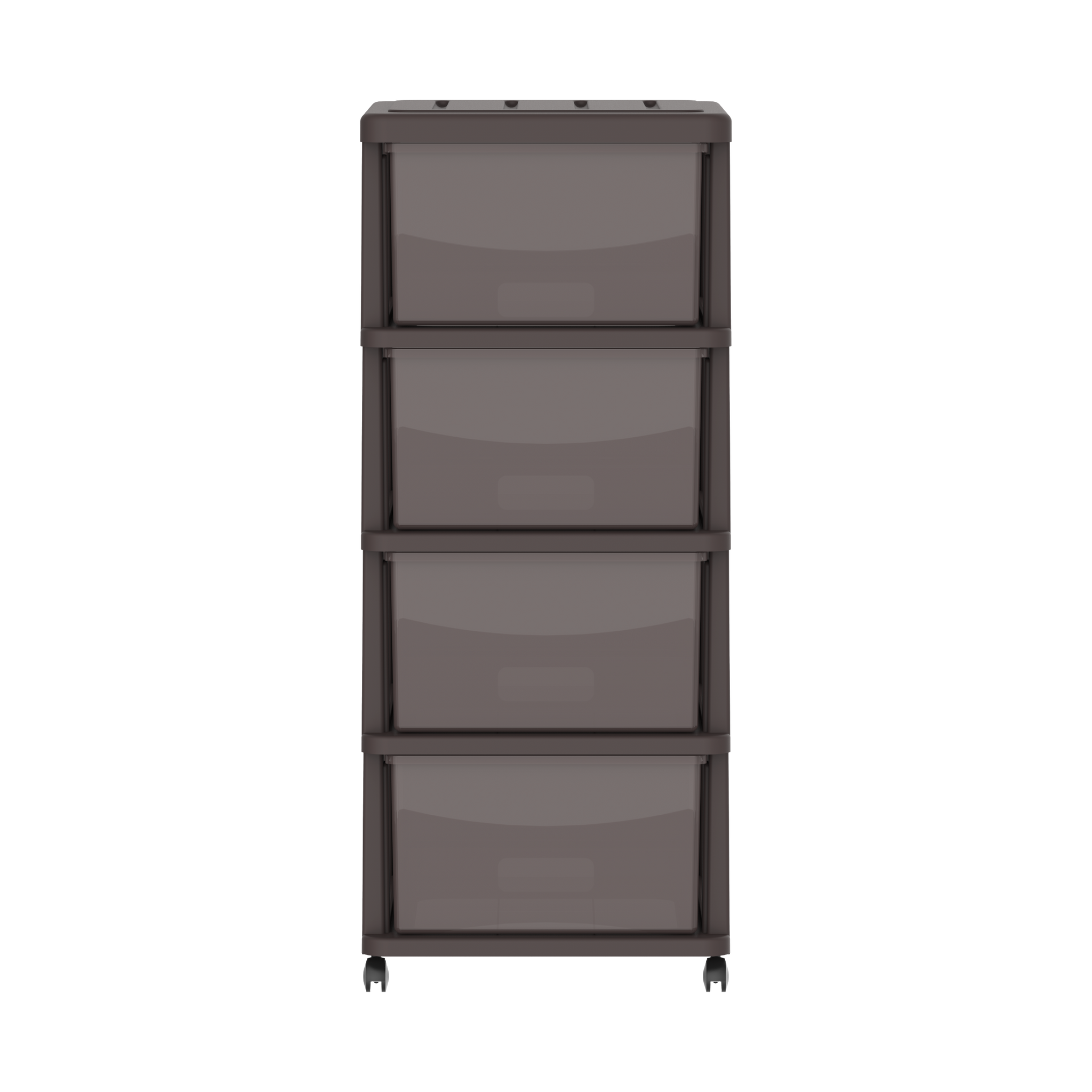Cosmoplast Cedargrain 4 Tiers Storage Cabinets with Drawers & Wheels ...