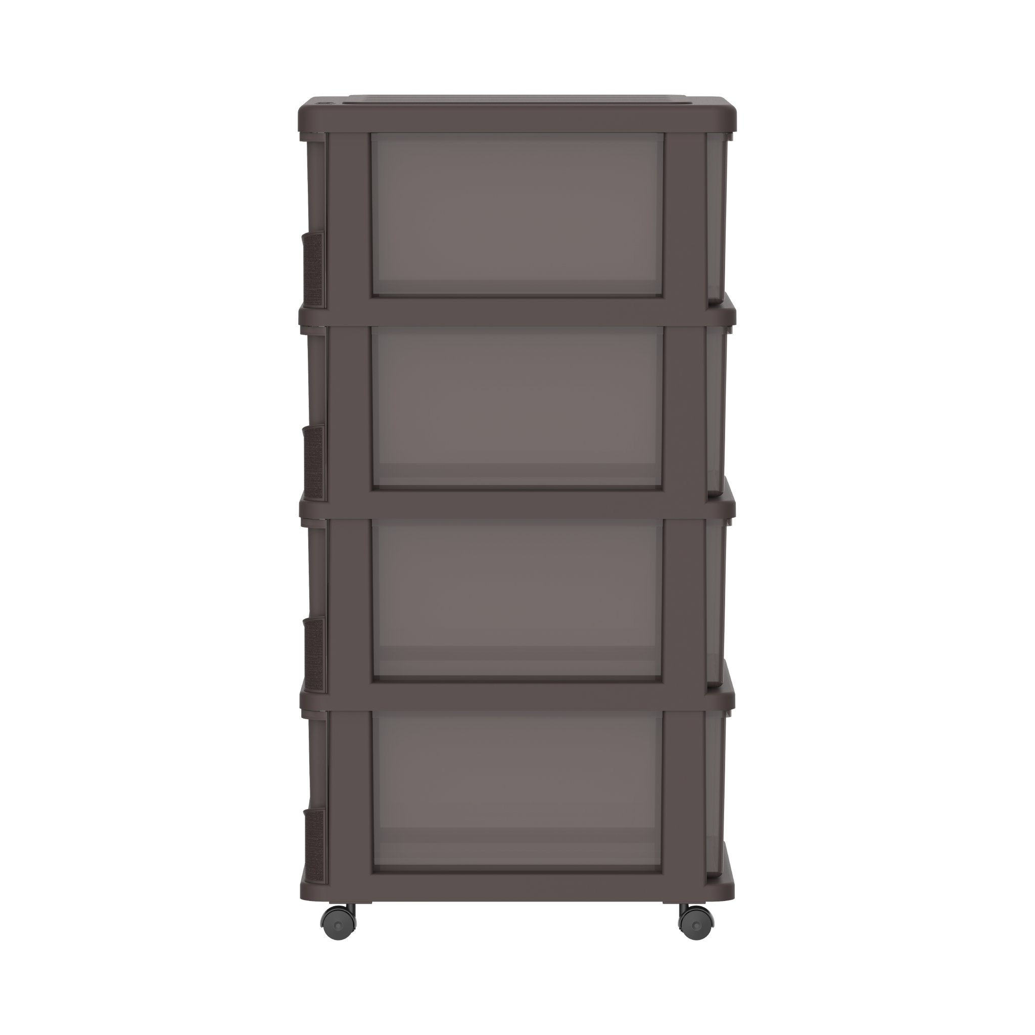 Cosmoplast Cedargrain 4 Tiers Storage Cabinets with Drawers & Wheels ...